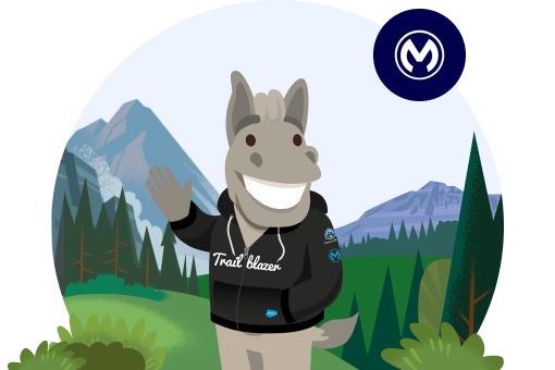 Trailblazers with Max the Mule next to MuleSoft logo.